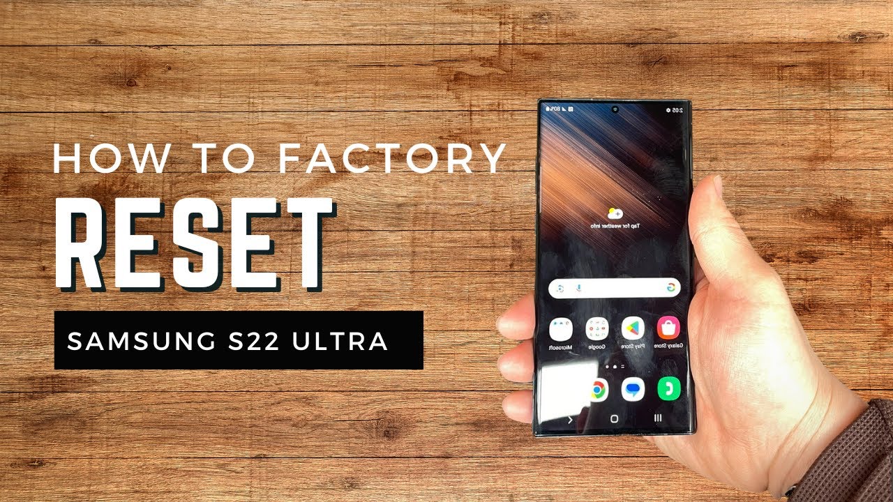 How to factory reset samsung s22 ultra without password. - YouTube