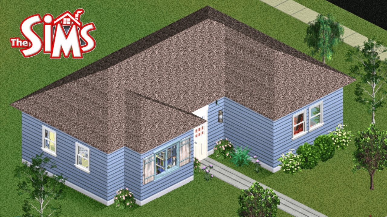 Building a Blue 15k Starter House in The Sims 1 - YouTube