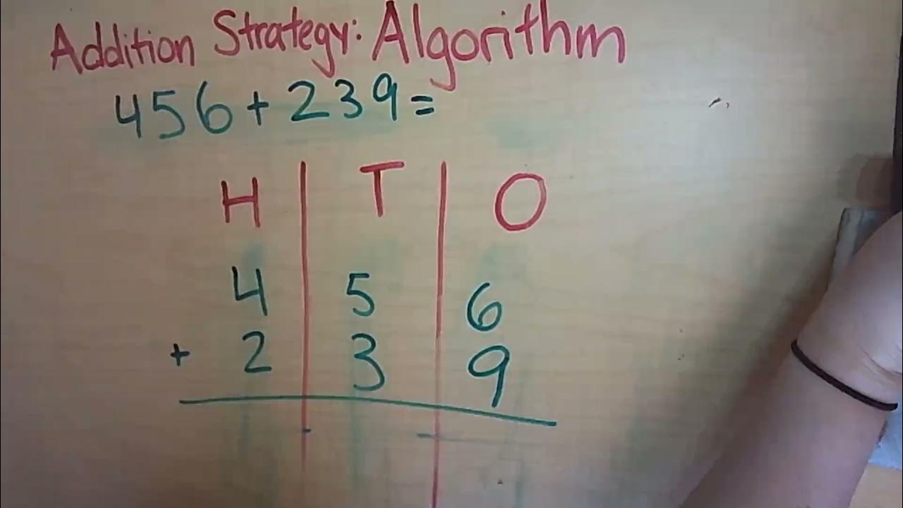 Addition with Regrouping Using the Algorithm Strategy - YouTube