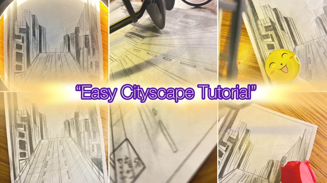 Master One-Point Perspective:Easy Cityscape Sketch Tutorial || Pencil ...
