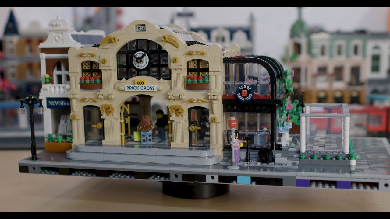 LEGO Brick Cross Train Station Modifications | Enhanced Double ...