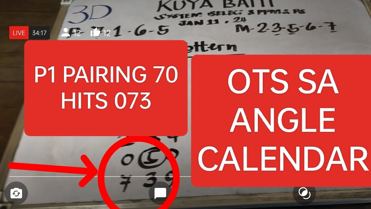 P1 PAIR 70 ANGLE CALENDAR 073 WOW I NEXT PATTERN BUNALI NA !!! - YouTube