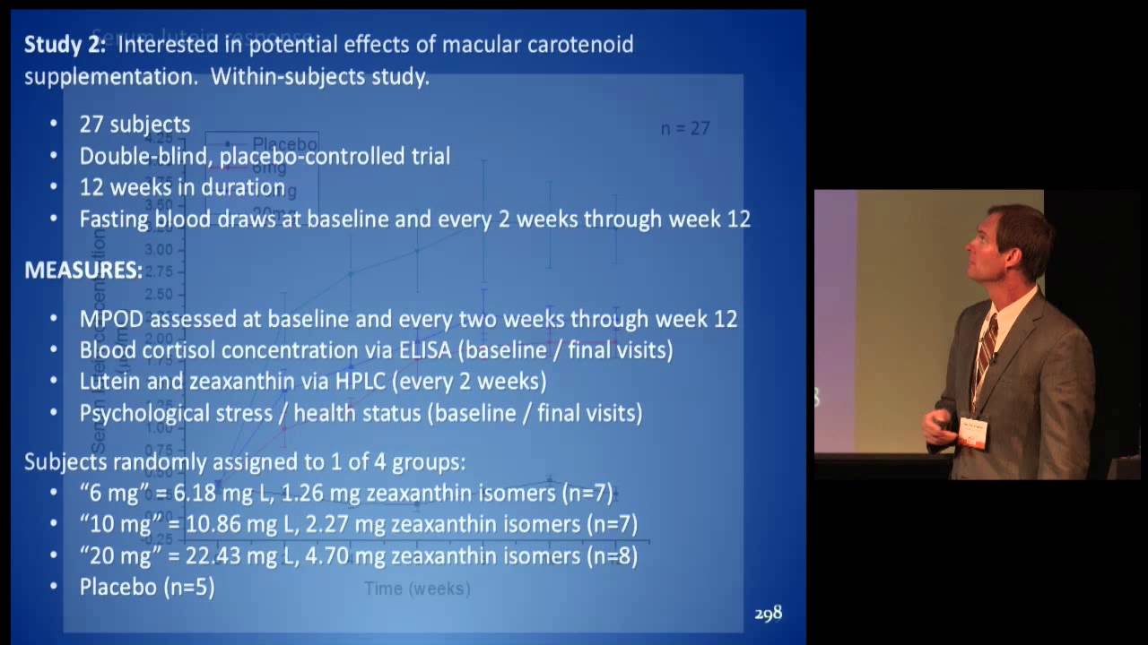 Lecture 8: Dr J Stringham, Macular carotenoids, psychological stress ...