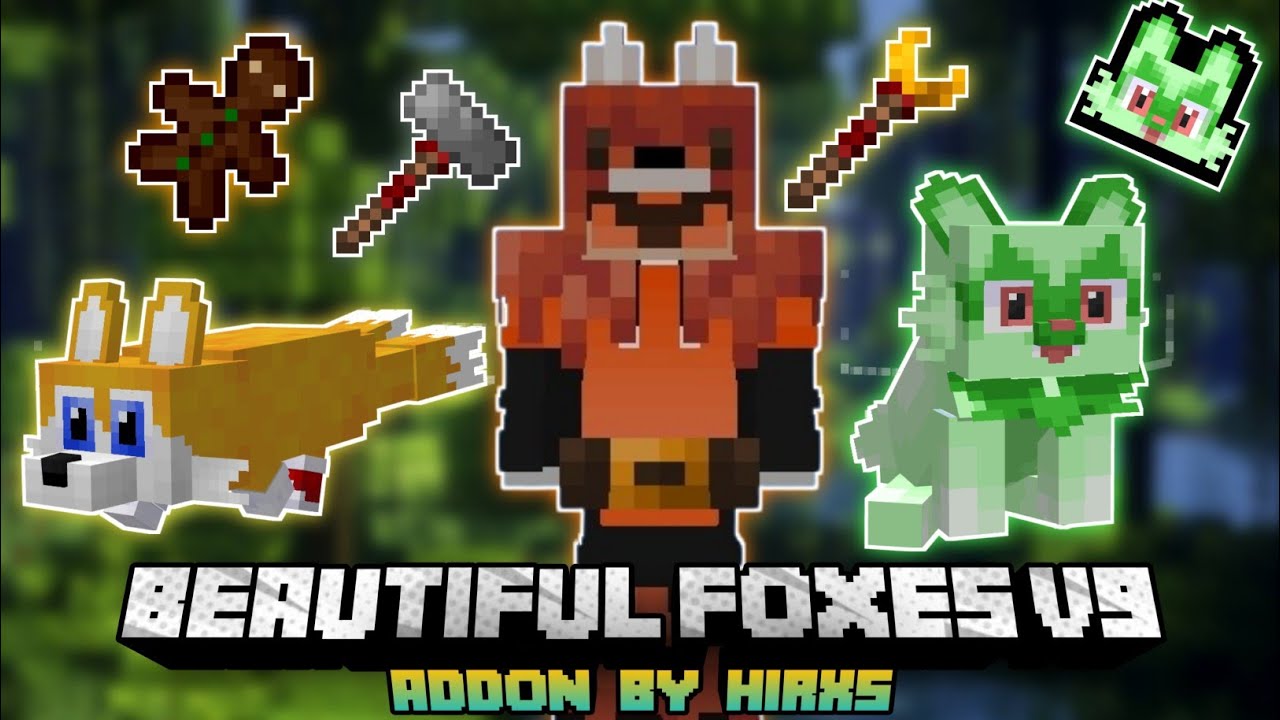 Animal Mod Update MCPE - Beautiful Foxes Add-on | Update v9 (Dig ...