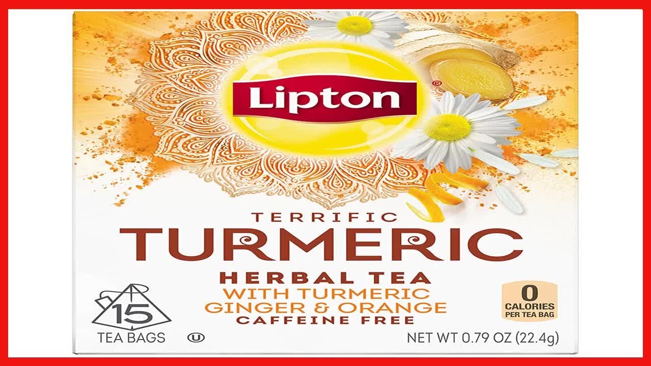 Lipton Herbal Tea Bags, Terrific Turmeric, 15 Count, Pack of 4 - YouTube
