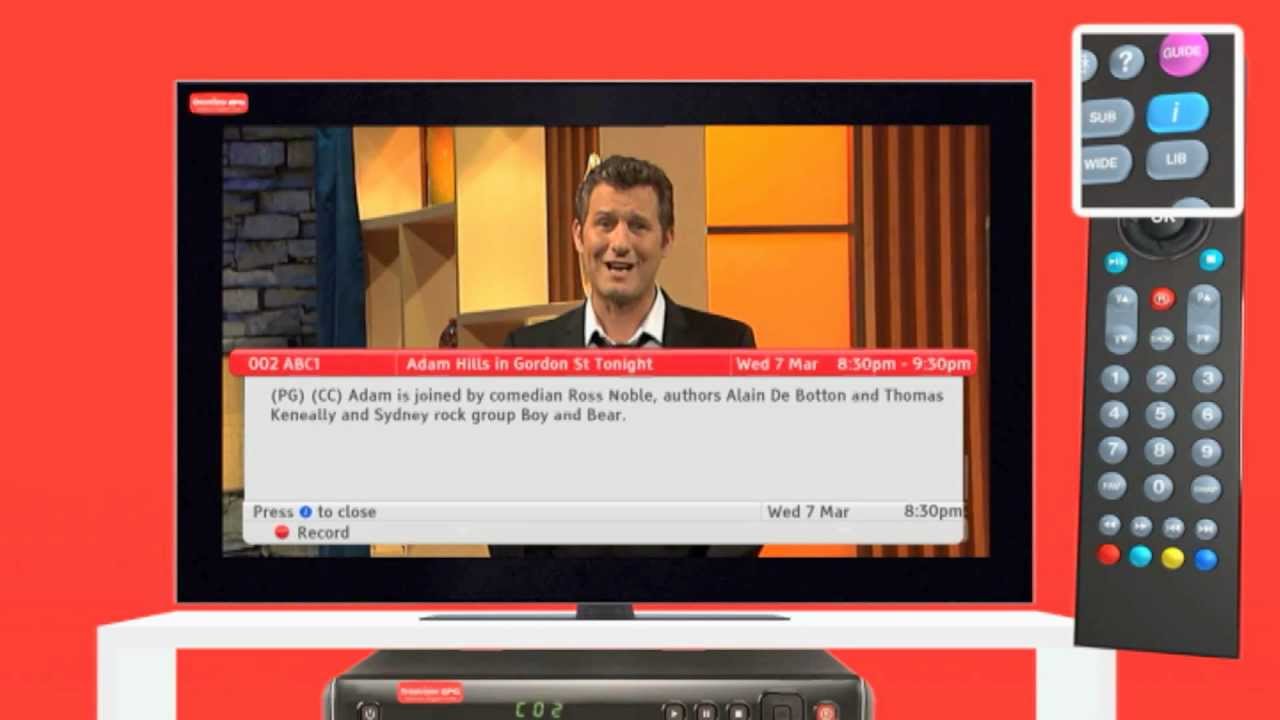 How to view detailed program information on the Freeview EPG - YouTube