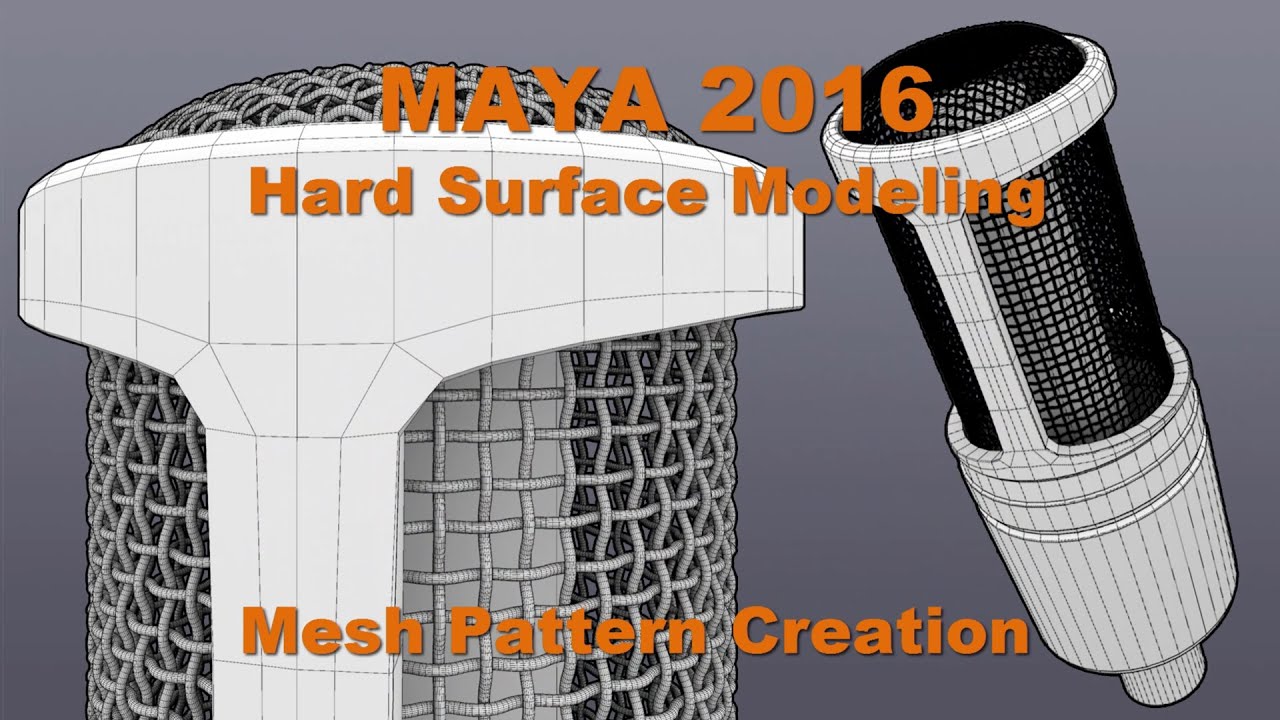 Maya 2016 3d Modeling Tutorial: Pattern Creation for Microphone. - YouTube
