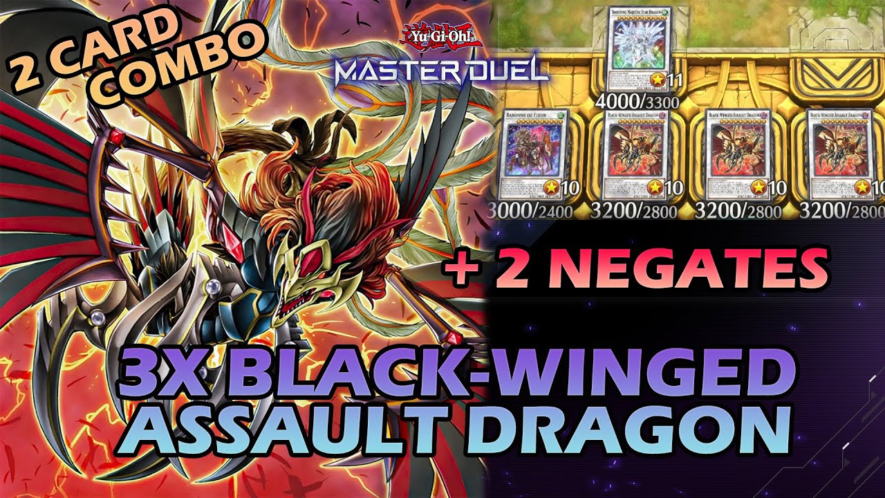 SYNCHRON 2 CARD COMBO SUMMONING 3 BLACK WINGED ASSAULT DRAGON + 2 ...