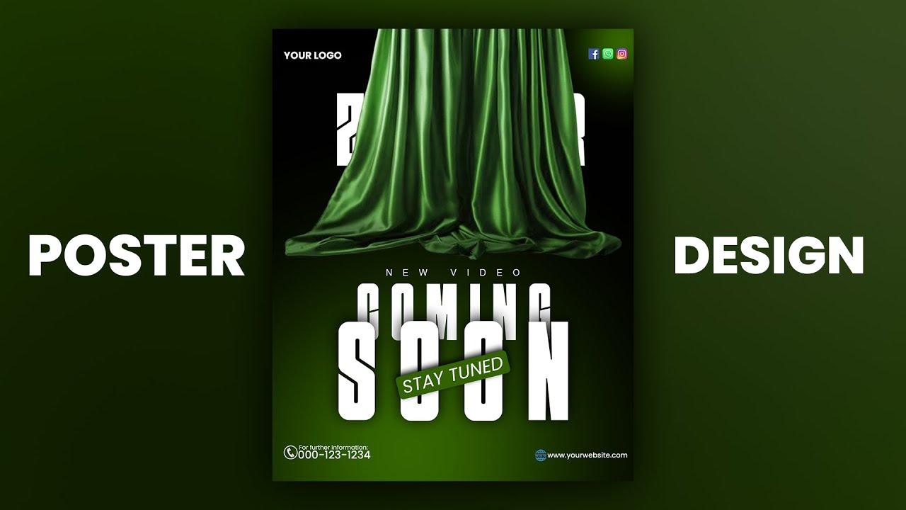 Pinterest Inspired Coming Soon Poster | Photoshop Tutorial - YouTube