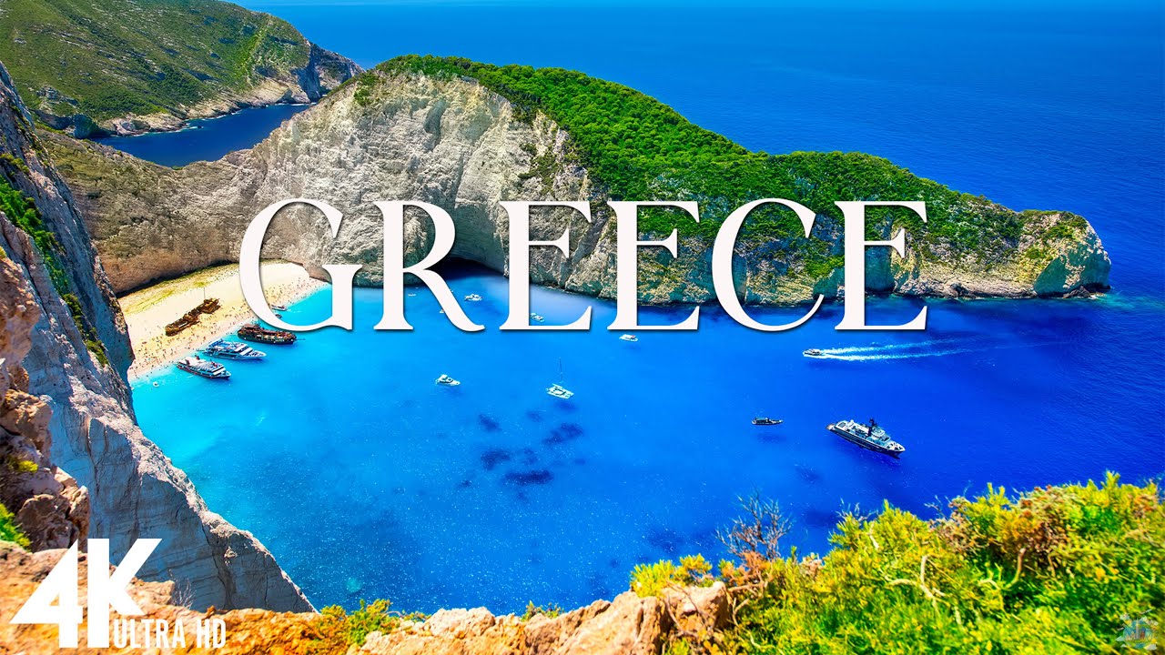 Greek Islands 4K - Scenic Relaxation Film with Calming Music - 4K Video ...