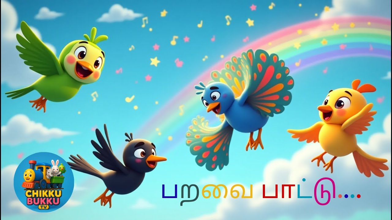 Paravai Paatu |Tamil Kids Song | Colorful Birds Dance & Sing | Animal ...