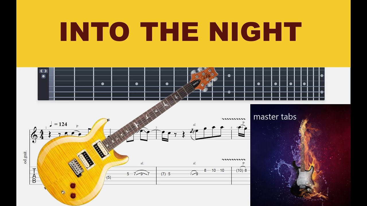 INTO THE NIGHT #SANTANA# |Guitar Tab| TUTORIAL#Mastertabs# ...