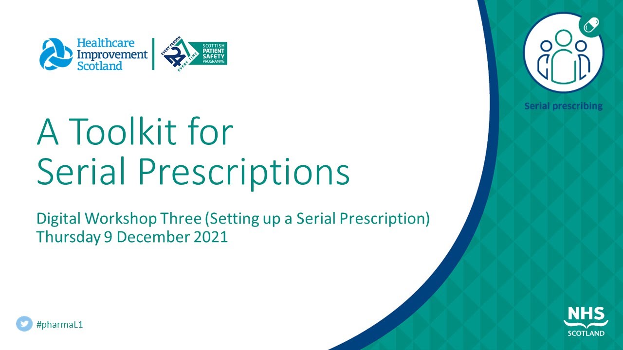 Workshop 3: A toolkit for serial prescriptions - Setting up a serial ...