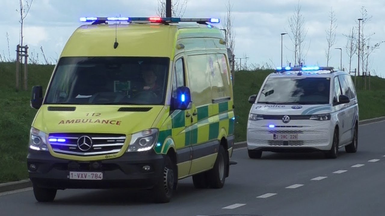 [VW T7 Multivan] Ambulance Réserve A210 IILLE SRI + Police d'Ans à CHC ...