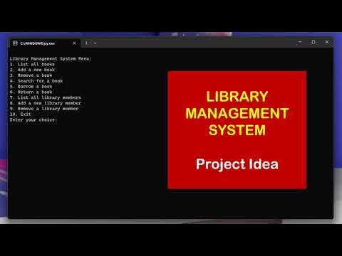 Project Idea: Library Management System in Python using MySql - YouTube