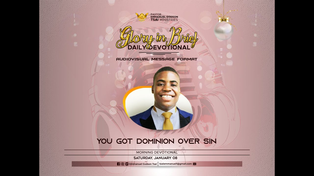 Morning devotion - YOU GOT DOMINION OVER SIN - YouTube