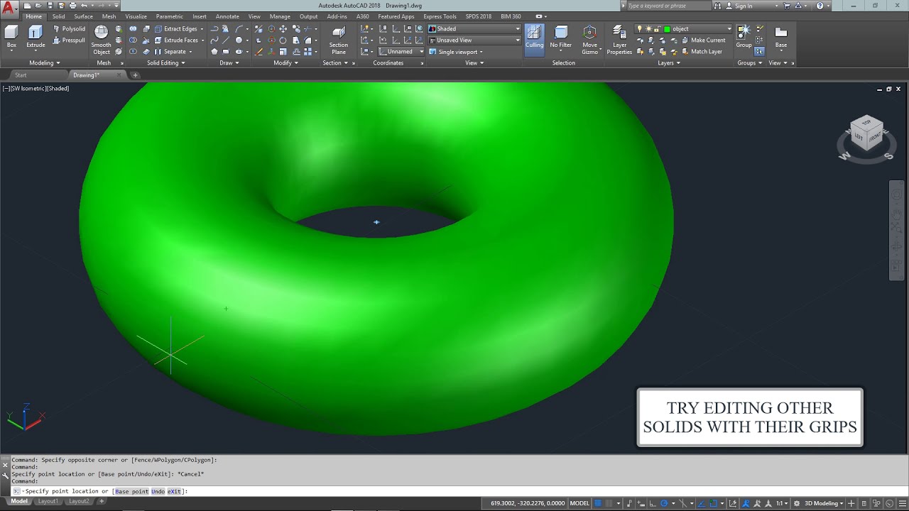 AutoCAD Tutorial Lesson 3-10 Primitive Solids (Complete Beginners ...