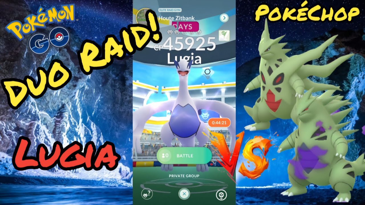 Lugia Duo Raid! Vs Mega Tyranitar & Shadow Tyranitar! Pokémon GO - YouTube