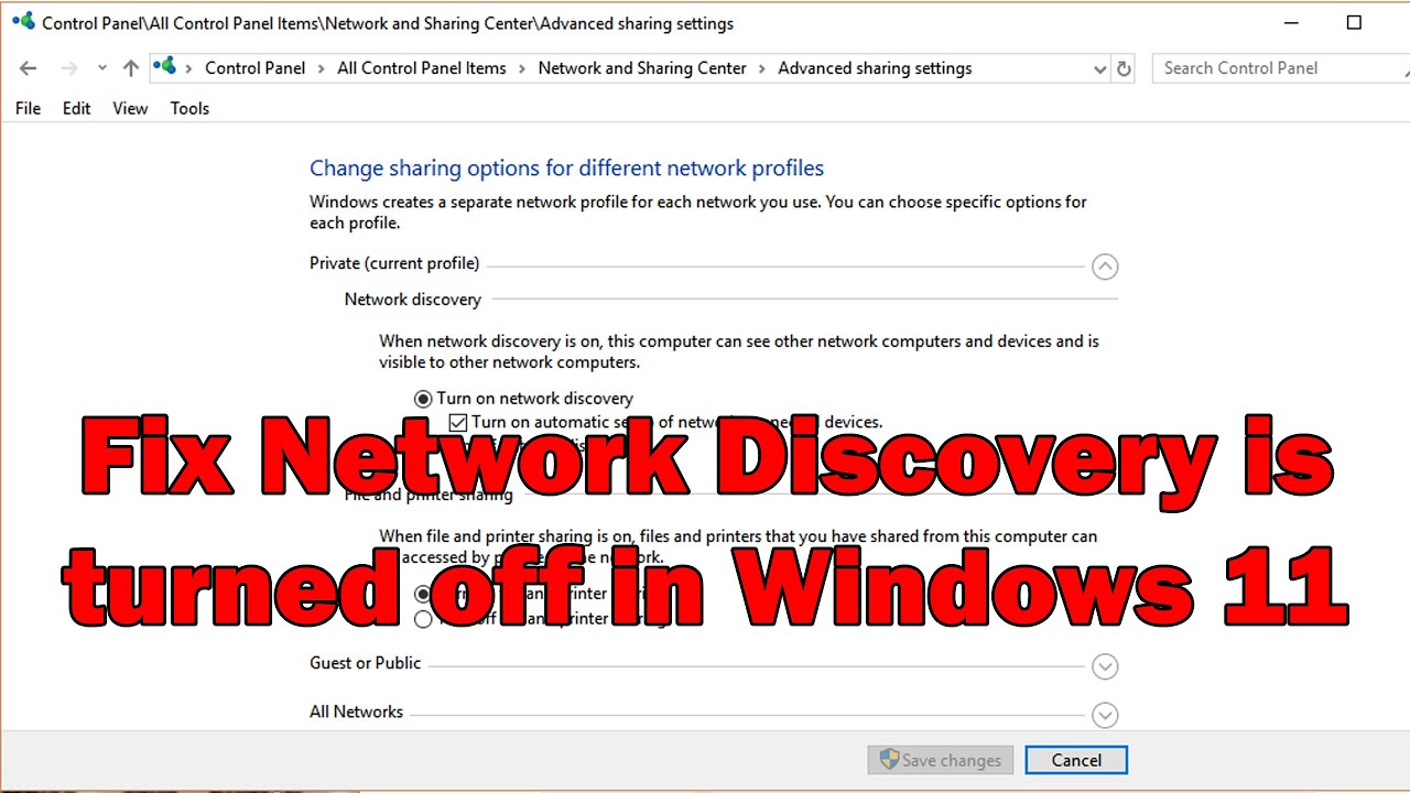 How to Fix 'Network Discovery is Turned Off' in Windows 11 - YouTube