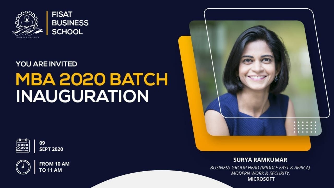 MBA 2020 Batch Inauguration - YouTube