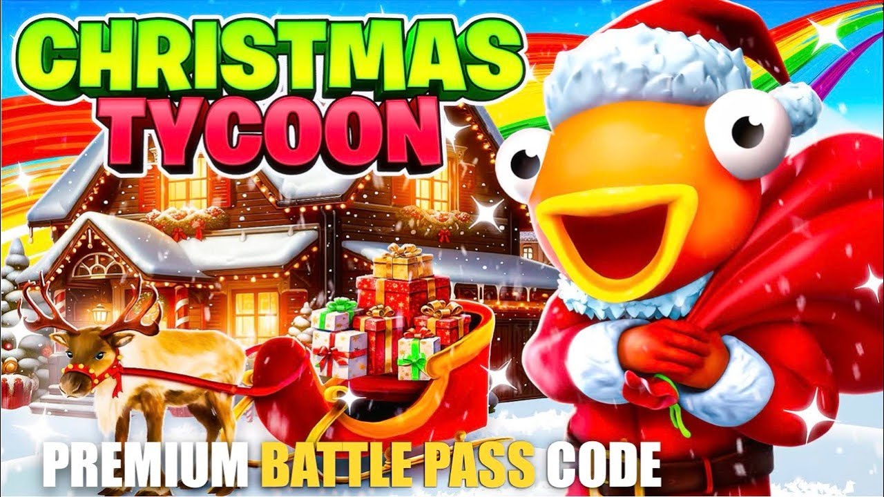 CHRISTMAS TYCOON MAP FORTNITE CREATIVE - SECRET BATTLE PASS PREMIUM ...