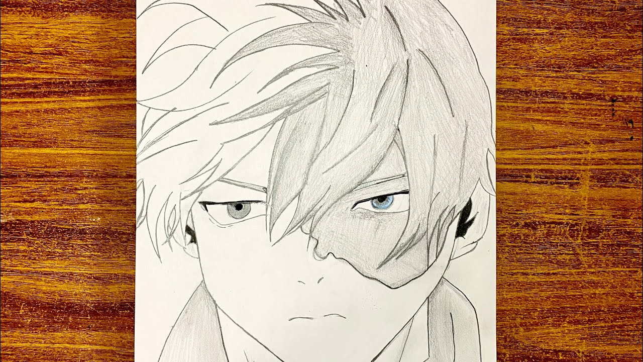 How to draw Shoto Todoroki step by step |easy tutorial |كيفية رسم شوتو ...