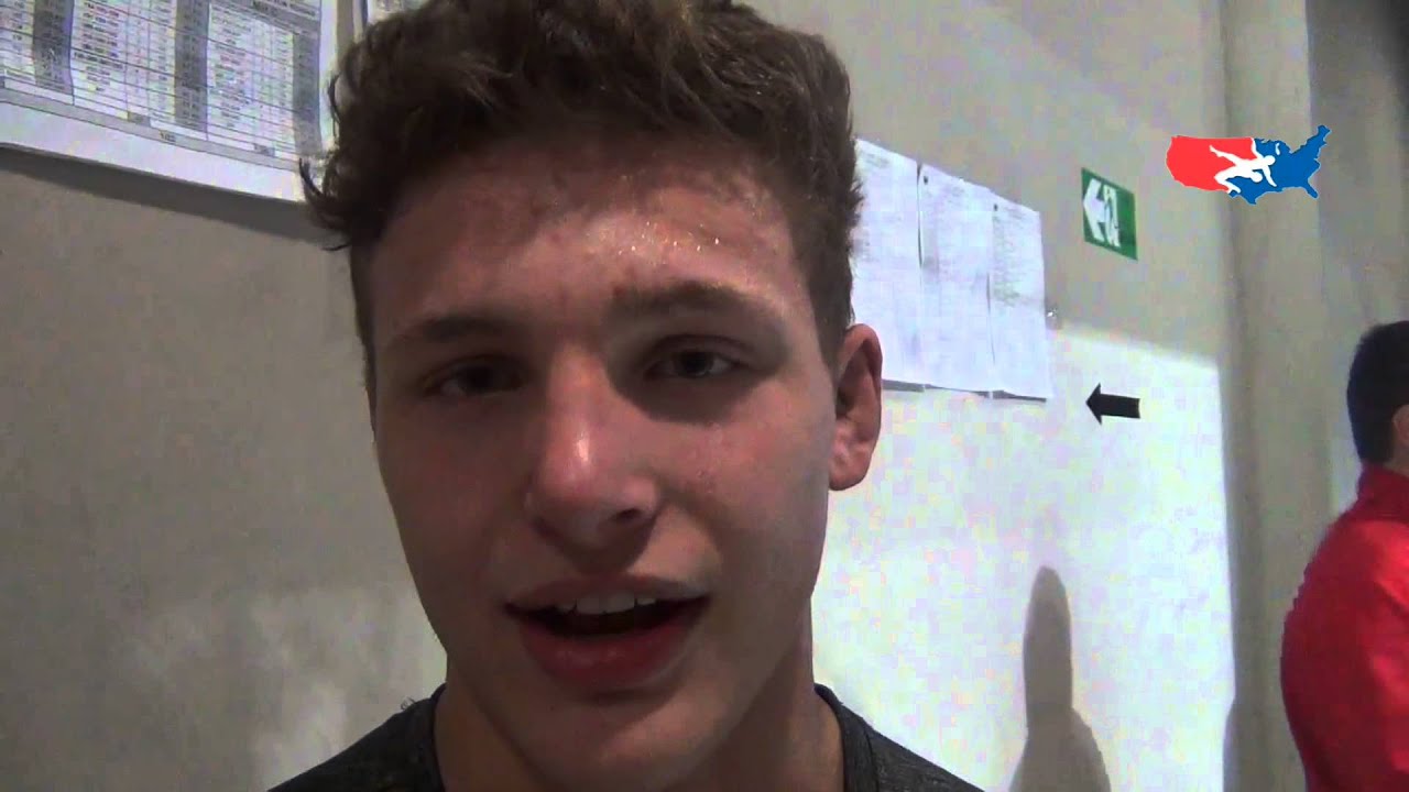 Jon Jay Chavez (USA) after winning bronze at 69 kg in Greco at Cadet ...