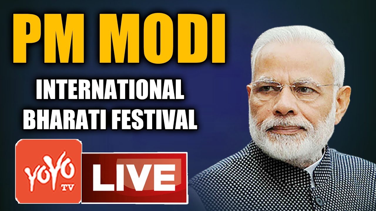 PM Modi Live | PM Modi Addresses International Bharati Festival Live ...