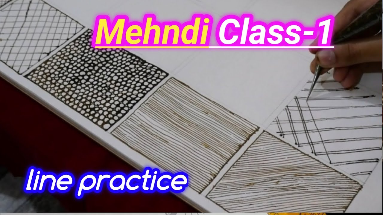 Mehndi Class-1/How To Learn Mehndi For Beginners/Line Practice/Mehndi ...