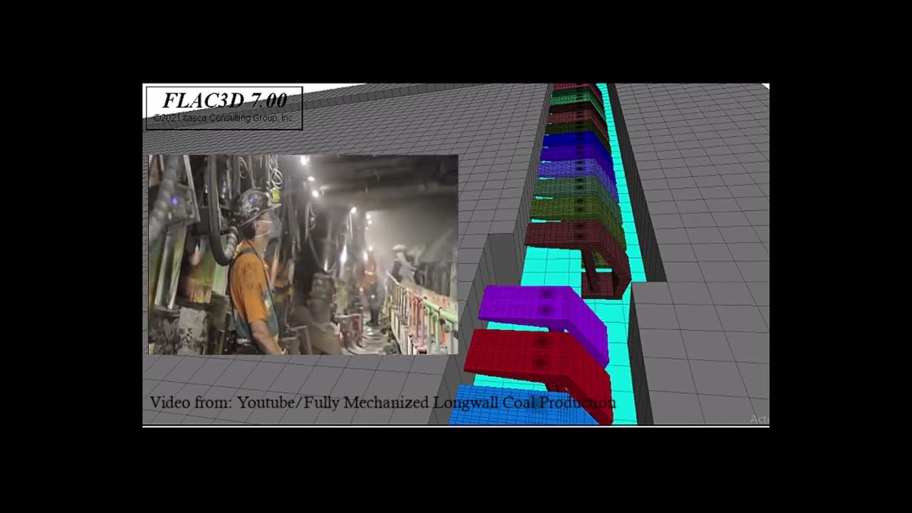 Underground Mining, longwall mining simulation - YouTube