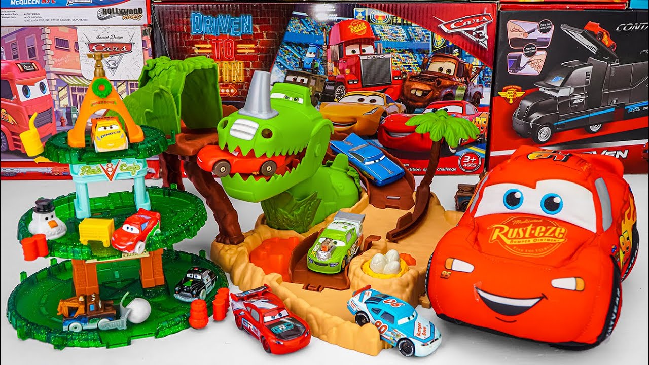 Disney Pixar Cars Unboxing Review l Lightning McQueen Plush | Dinosaur ...