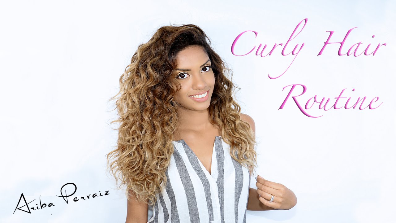 Curly Hair Routine - HAIR TUTORIAL | ARIBA PERVAIZ - YouTube