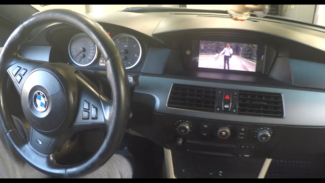 BMW E60 android multimedia and backup camera installation - YouTube