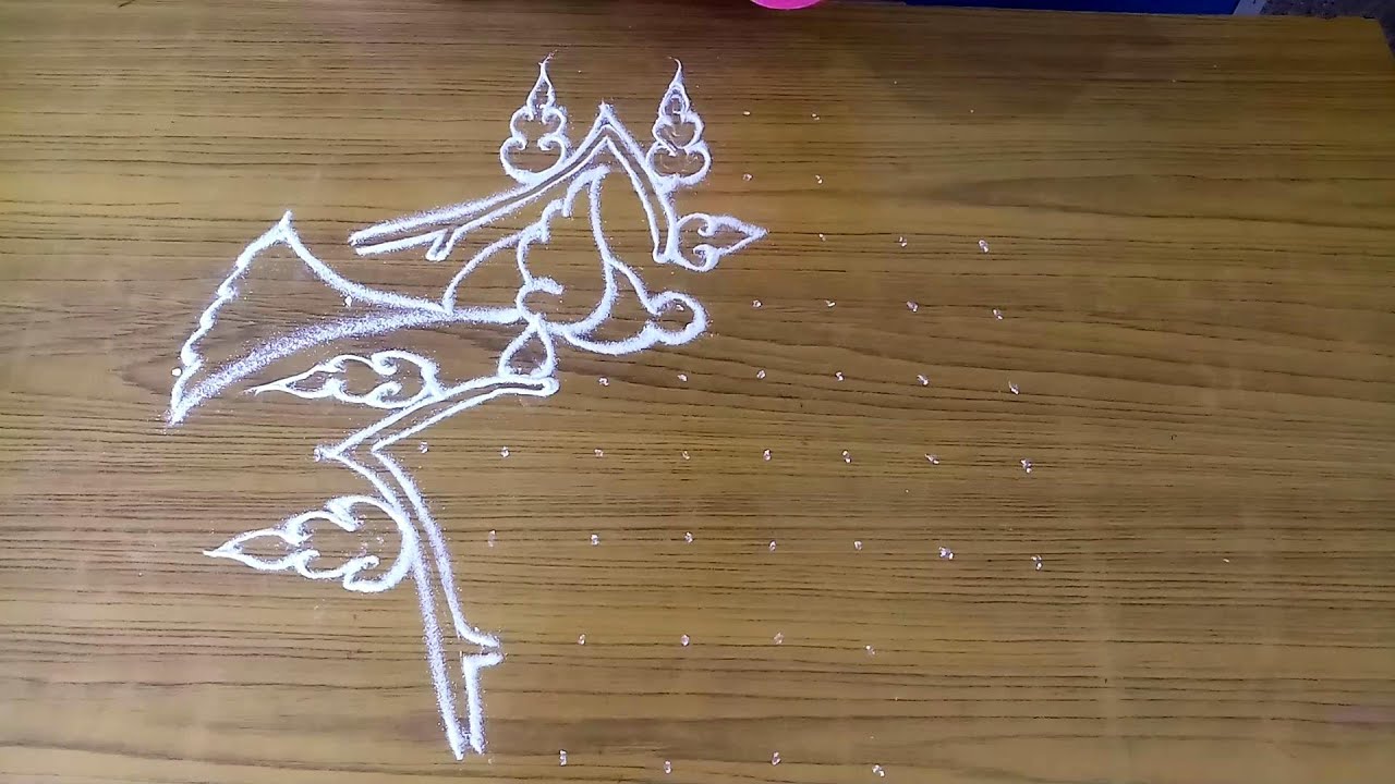 Best Creative Simple Birds kolam with out dots || How to Draw Birds ...