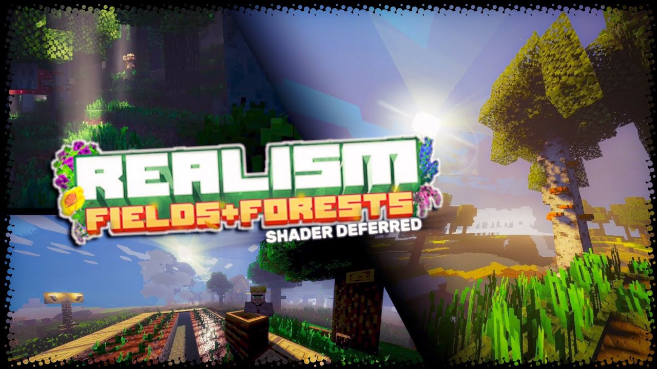 Realism Fields + Forest Addon & Shaders Deferred | Minecraft PE 1.21 - YouTube