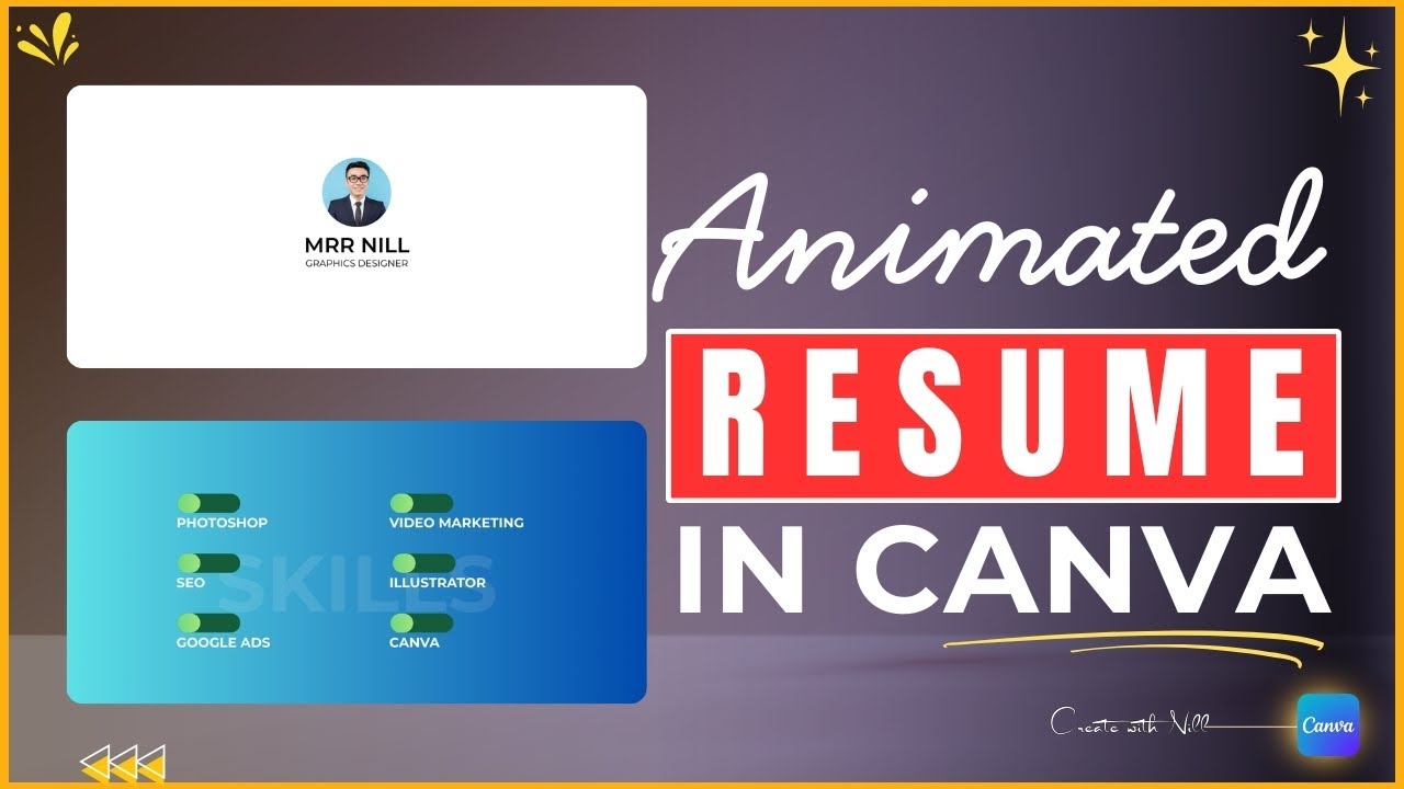 Animated Dynamic Resume Design in Canva - YouTube