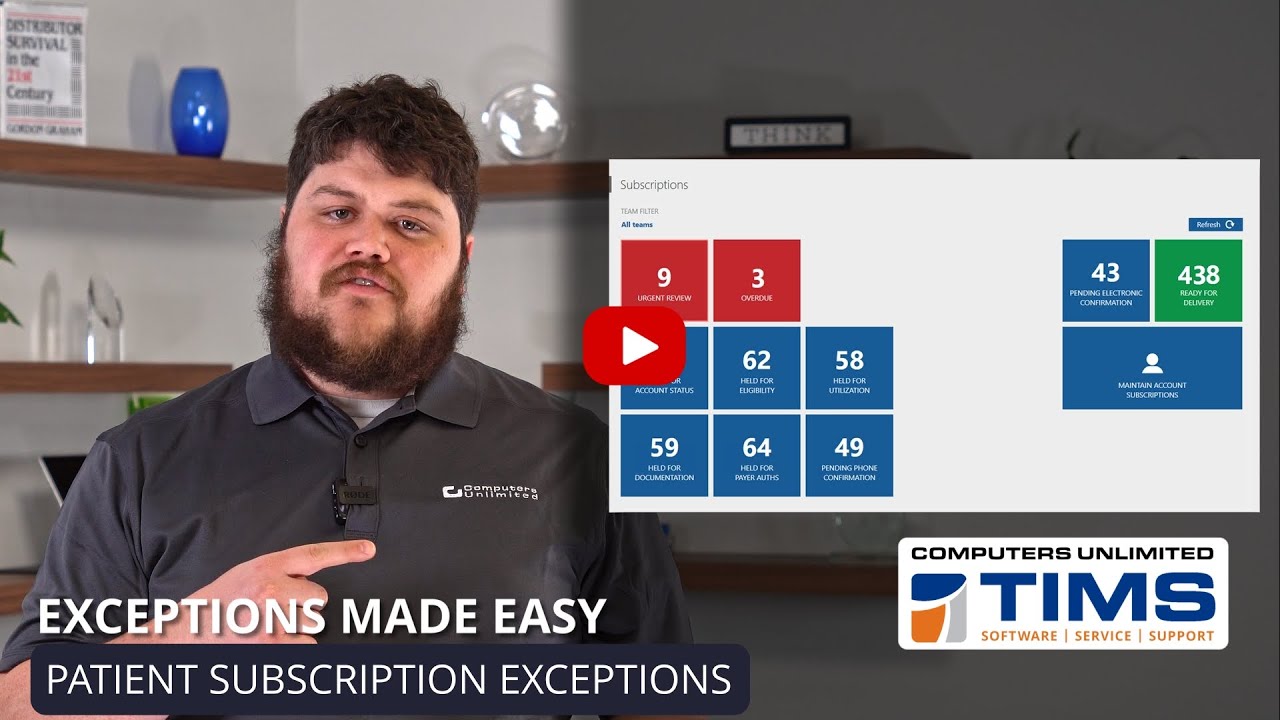 TIMS Patient Resupply: Exceptions Made Easy - YouTube