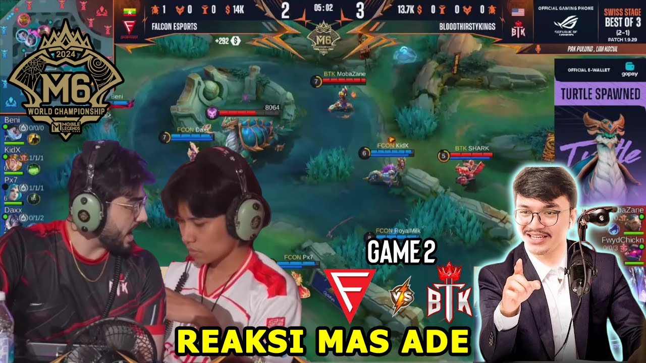 REAKSI MAS ADE LIAT BTK VS FCON | REACTION STREAMER BLOODTHIRSTYKING VS ...