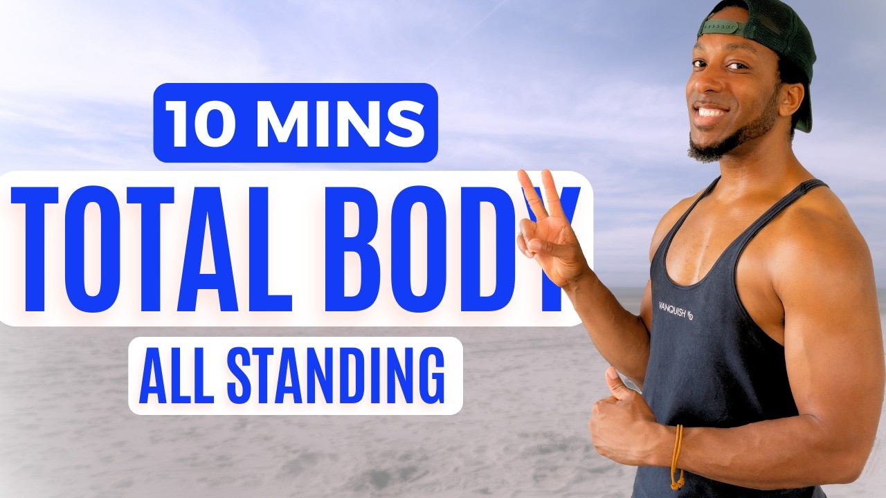 10 MIN ALL STANDING HOME WORKOUT 🔥 A Quick Full Body Fitness Routine ...