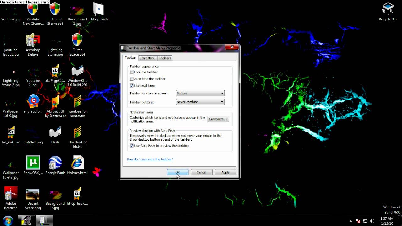 How To-Get Vista taskbar on windows 7 (no need to download) - YouTube