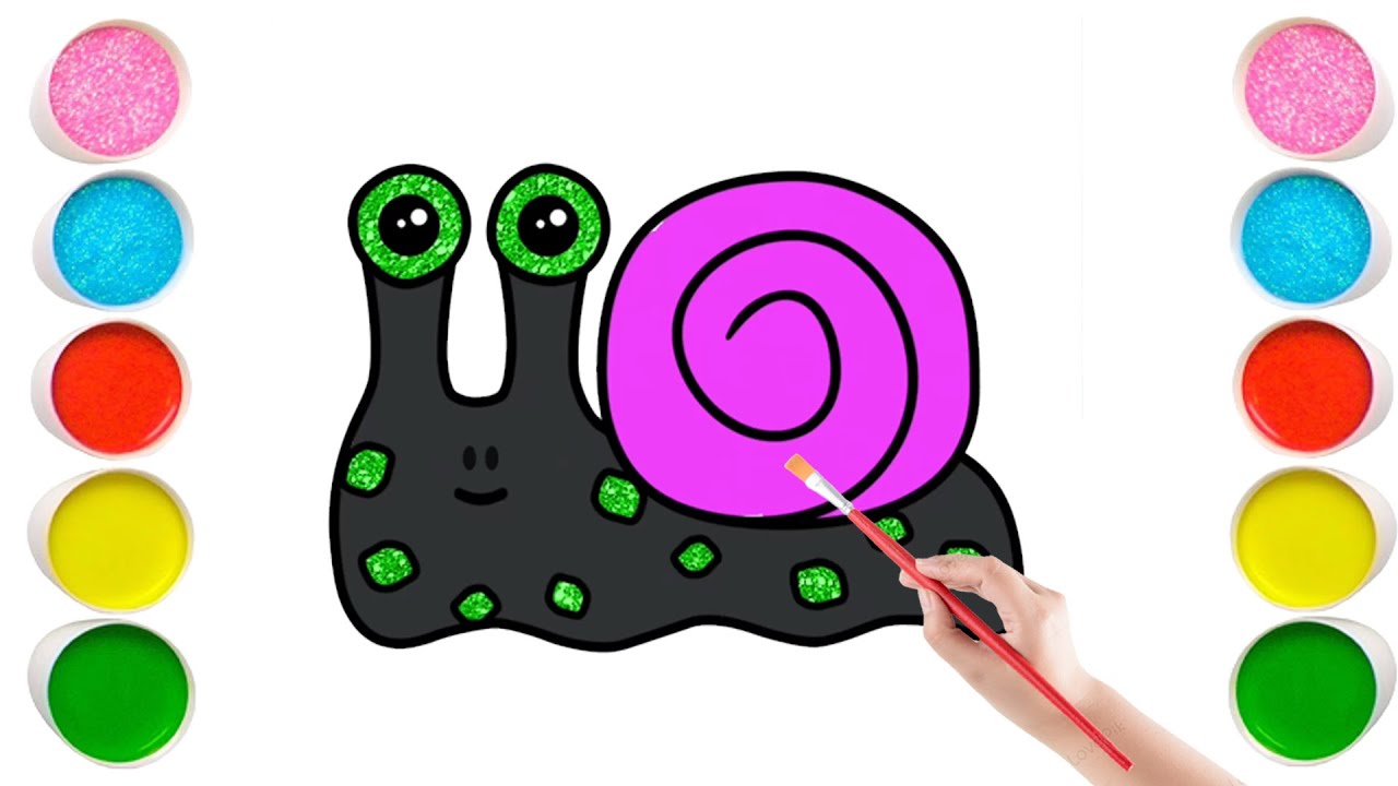 How to Draw a cute funny cartoon Snail. Easy step by step simple ...