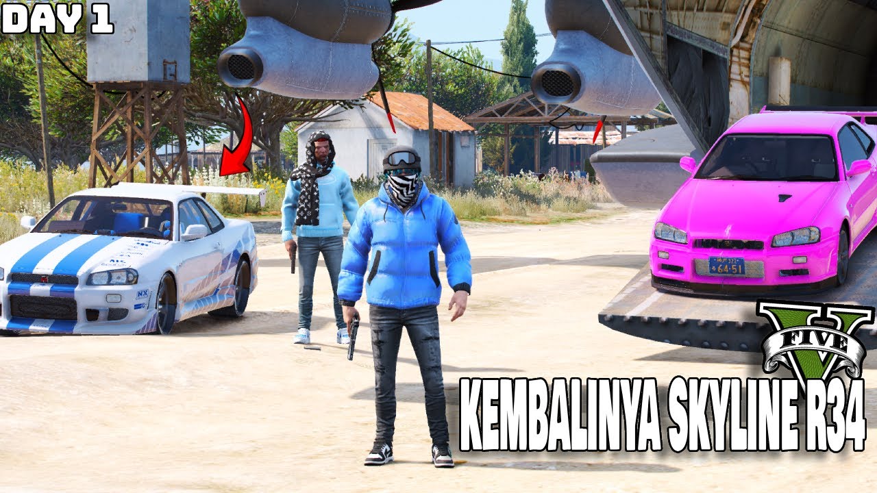 PENJEMPUTAN KEMBALI SKYLINE R34 KE KOTA !! || DAY 1 -GTA V ROLEPLAY - YouTube