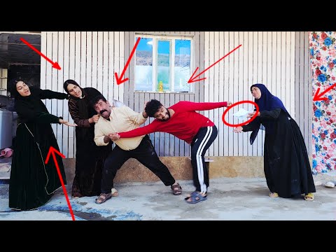 Mehdi and Hamideh's conflict with Mirza Ali and Pari over buying their land: Mehdi gets beaten up! 