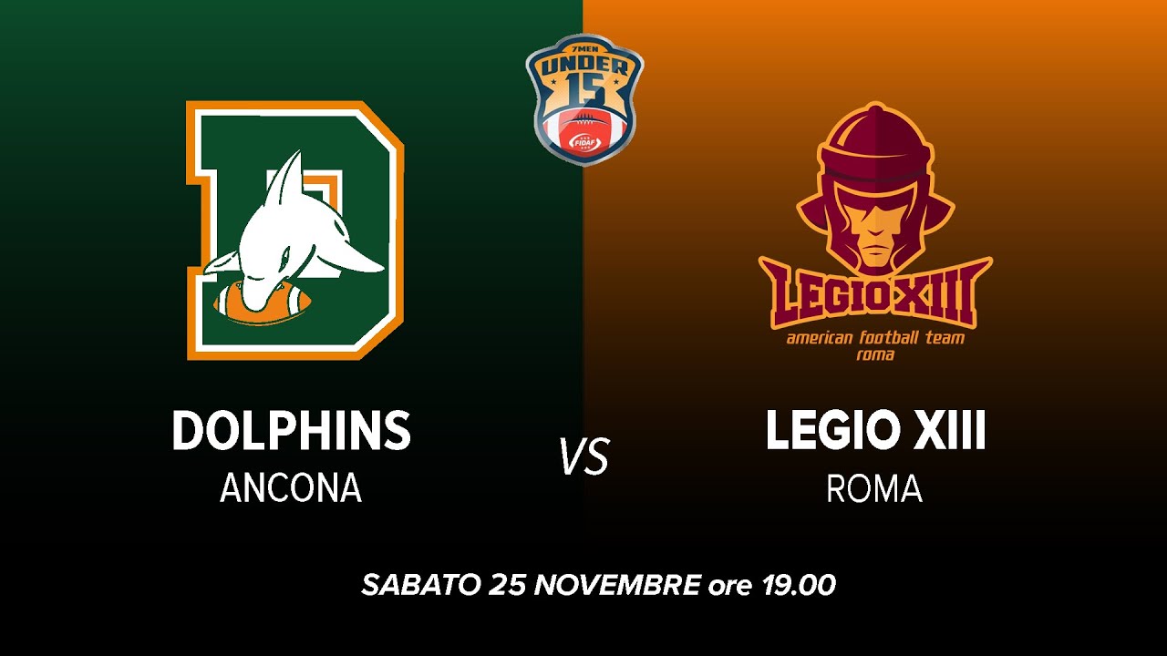 U15 2023 - Dolphins Ancona vs. Legio XIII Roma - YouTube