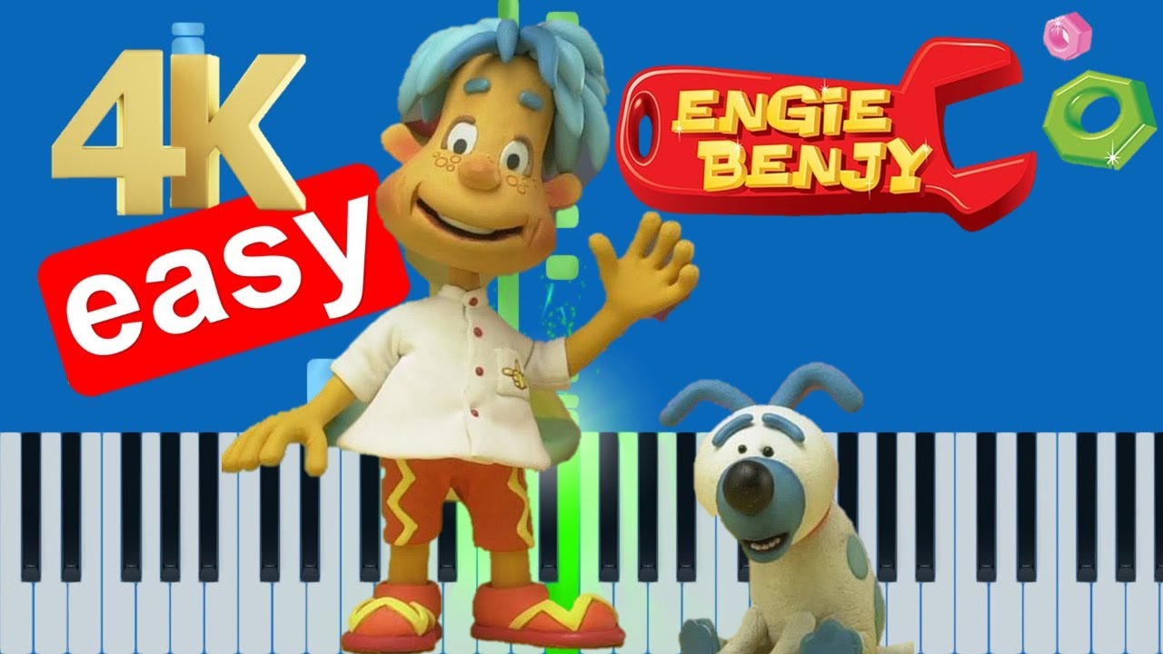Engie Benjy Theme Song (Slow Easy Medium) Piano Tutorial 4K - YouTube