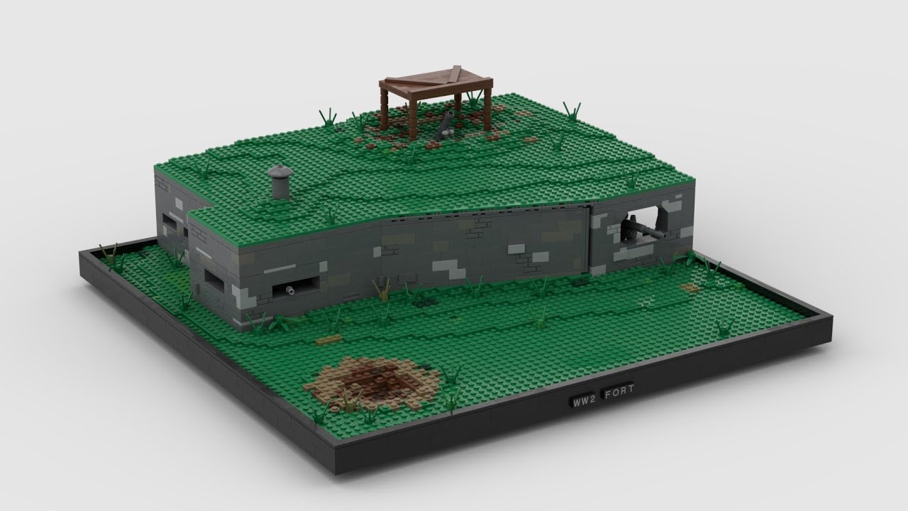 Lego WW2 Fort/Bunker Moc | +interior - YouTube