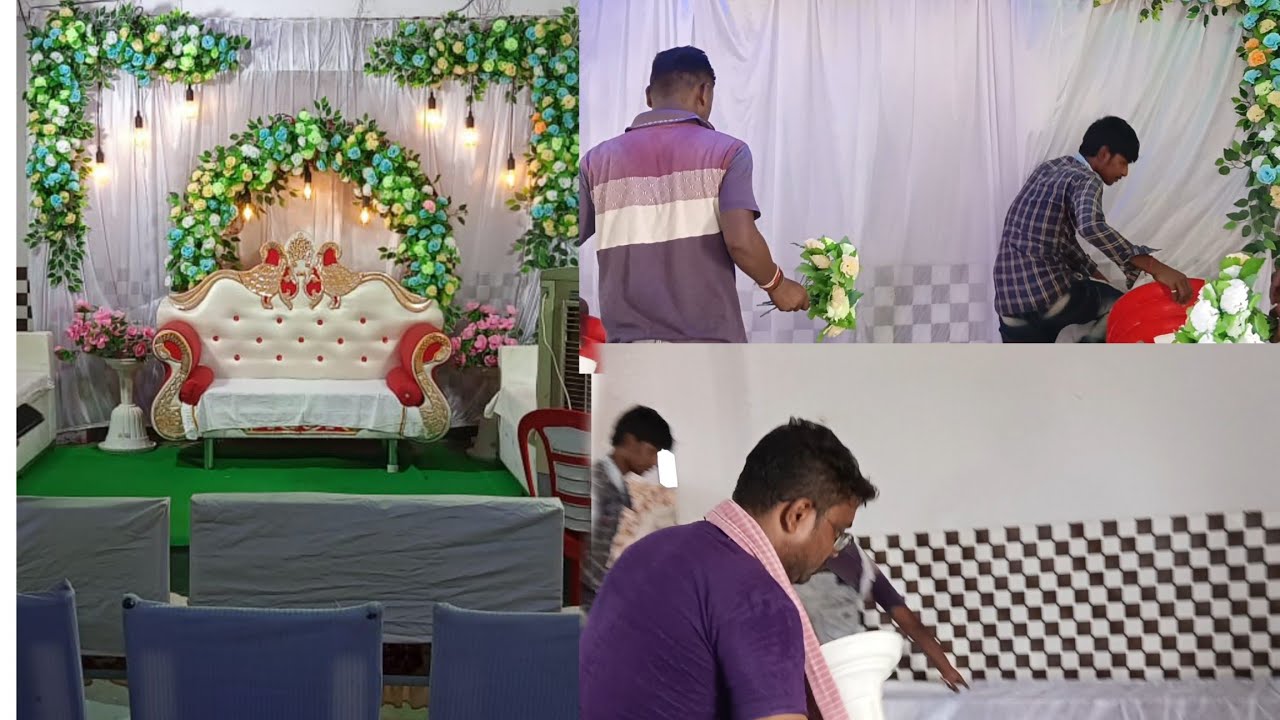 Engegment Stage Decoration | Starting to Ending | Artificial flowers ...