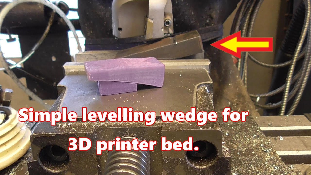 Making a center height adjustment wedge for 3D printer bed - YouTube