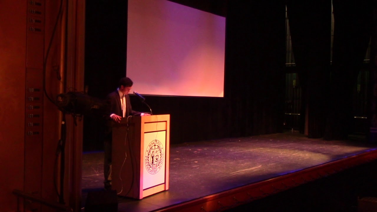 Student Council Speeches 2019: Colin Hueston '20 - YouTube