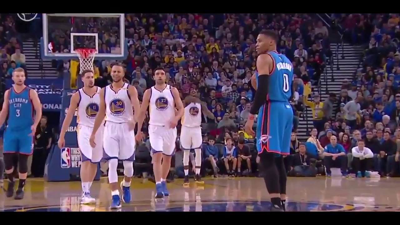 Russel Westbrook Funny Travel | vs Warriors | January 18, 2017 | 2016 ...
